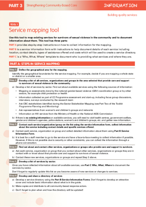 Mapping Tool for GBV Services | IASC / PSEA Mapping Tool for GBV Services | IASC / PSEA